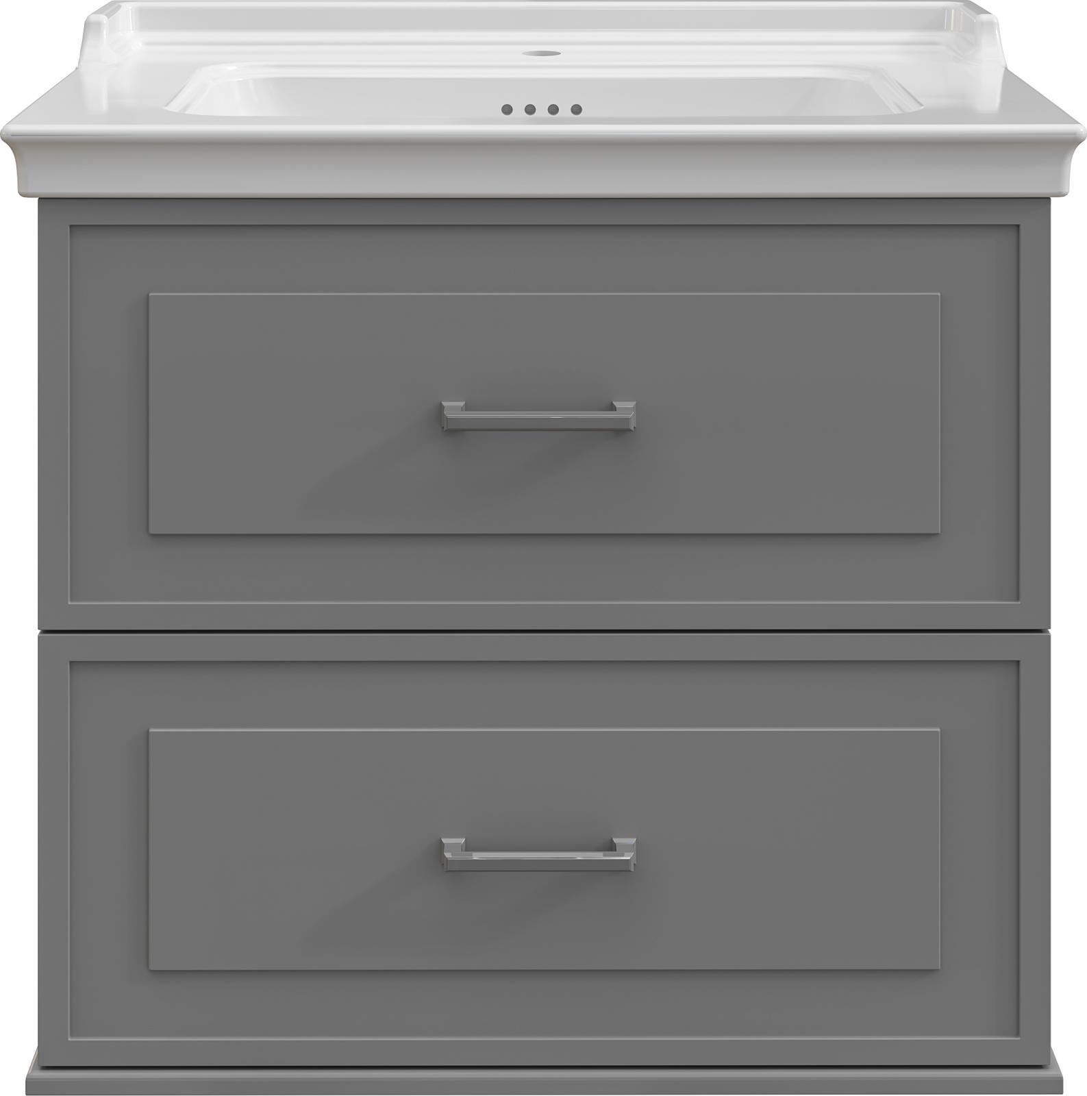 Тумба подвесная с раковиной Stworki Хадстен 80 см 540898, серый : купить в Севастополе ...