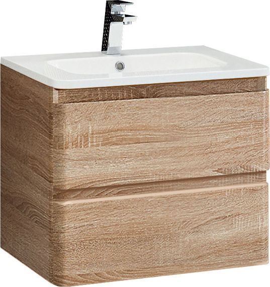 Тумба подвесная с раковиной Vincea Alba 60 см VMC-1A600WO (раковина ...