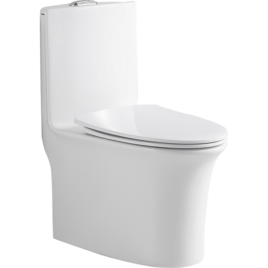 Унитаз-моноблок безободковый Sole Frime с тонкой крышкой микролифт ...