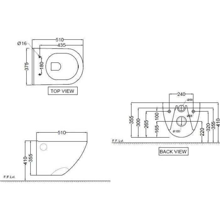 Унитаз подвесной безободковый Jaquar Continental CNS-WHT-963UFSM с ...